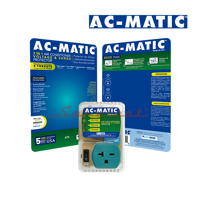 PROTECTOR DE VOLTAJE 220V - 3MIN - 20A AC-MATIC AIRE ACONDICIONADO TODAS LAS MARCAS | Distribuidores