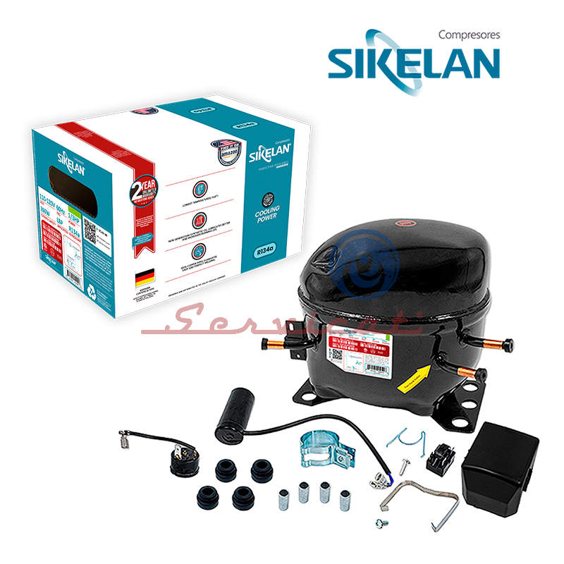 COMPRESOR 1/3HP - R134A - LBP ORIGINAL SIKELAN REFRIGERADORA TODAS LAS ...