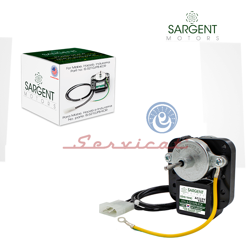 MOTOR VENTILADOR 7W SARGENT REFRIGERADORA MABE - HACEB - INDURAMA ...