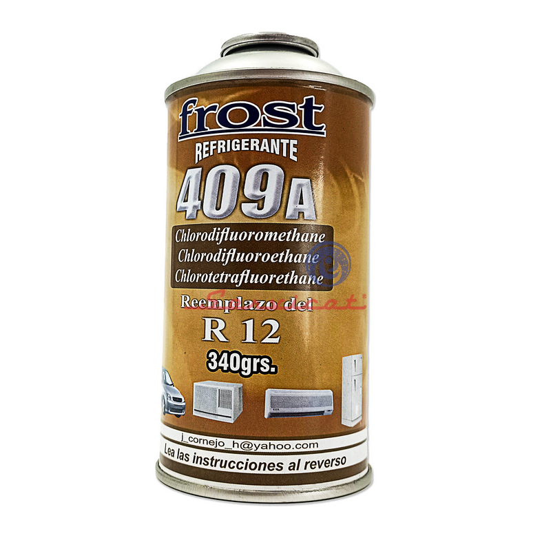 POTE DE GAS REFRIGERANTE R409A - 340GR REFRIGERADORA TODAS LAS MARCAS ...